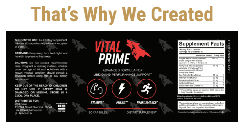 Vital Prime Male Performance(Enhancement): Reviews, How Buy?